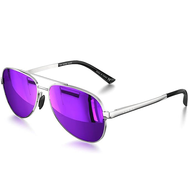 Lucamus Purple Aviator Sunglasses – Luenx Eyewear